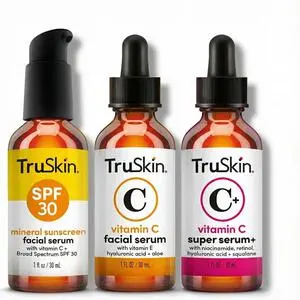 TRUSKIN Daily C Essentials: Vitamin C Serum + Vitamin C Super Serum + Spf 30 Sunscreen Serum - One-color