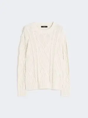 Max Mara Cable And Diamond Knit Cotton Sweater