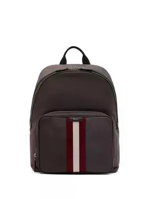 Bally Stripe-detail Backpack - Brown