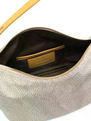 Borbonese Patterned Zipped Tote - Neutrals