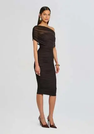 SEROYA Nyssa Mesh Midi Dress