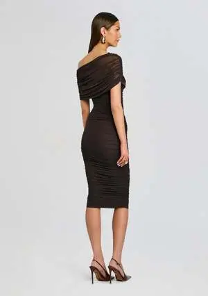 SEROYA Nyssa Mesh Midi Dress