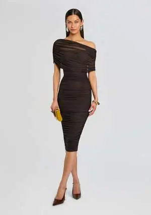 SEROYA Nyssa Mesh Midi Dress