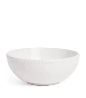Harrods Stoneware Brompton Cereal Bowl - White