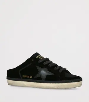 GOLDEN GOOSE Velvet Super-star Sabot Sneakers - Black