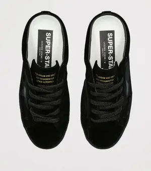 GOLDEN GOOSE Velvet Super-star Sabot Sneakers - Black