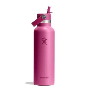 HYDRO FLASK Standard Mouth Bottle With Flex Straw Cap - Red