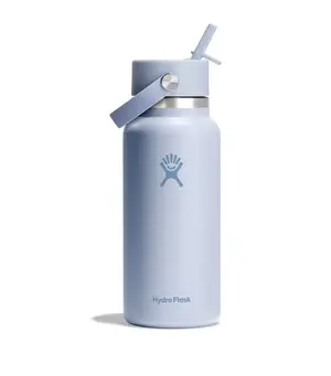 HYDRO FLASK Wide Mouth Bottle With Flex Straw Cap - Blue