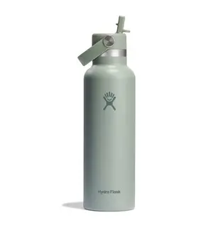 HYDRO FLASK Standard Mouth Bottle With Flex Straw Cap - Green