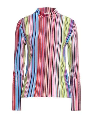 Liviana Conti Knitted Striped Turtleneck Top