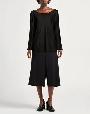 Alpha Studio Metallic Knit Top - Black