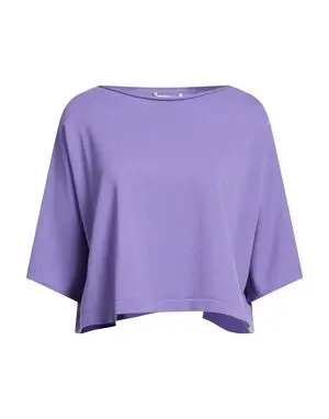 Liviana Conti Knitted Short Sleeve Top - Lilac