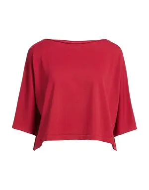 Liviana Conti Knitted Short Sleeve Top - Red