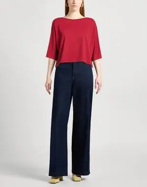 Liviana Conti Knitted Short Sleeve Top - Red