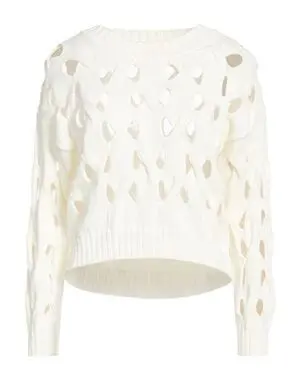 Alpha Studio Sweater In Cotton And Polyamide - Off White