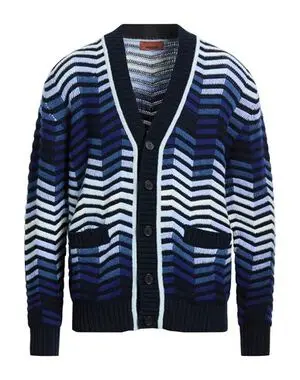 Missoni Wool Intarsia-knit Cardigan - Blue