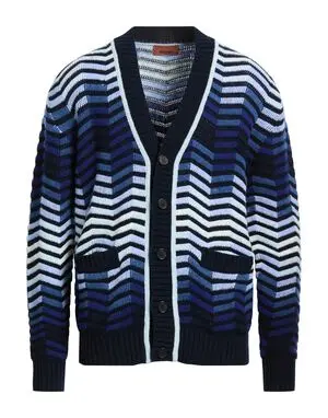 Missoni Wool Intarsia-knit Cardigan - Blue