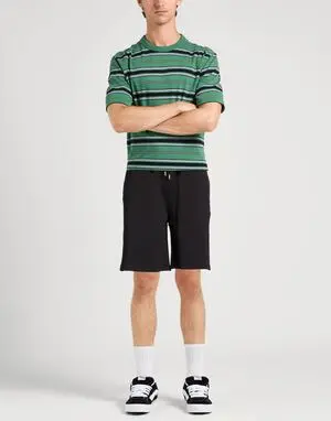 Versace Cotton Fleece Shorts - Black