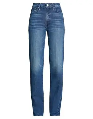 MOTHER High Waisted Jeans In Dark Wash Denim
