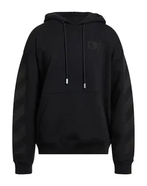 Off-White Cotton Sweatshirt - Black