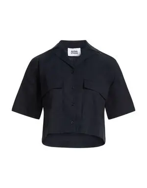 Alpha Studio Cotton-elastane Safari Shirt