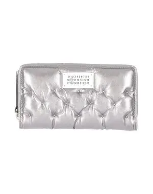 MAISON MARGIELA Wallet Ovine Leather, Brass, Zinc, Cow Leather - Silver