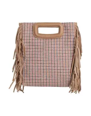 Maje Handbag With Fringe Detail - Sand