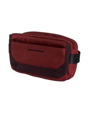 PIQUADRO Belt Bag In Leather, Nylon, And Polyester - Red