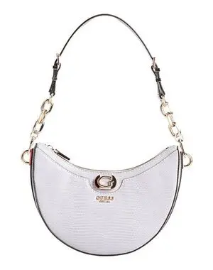 Guess Hobo Bag In Snakeskin-print - Grey