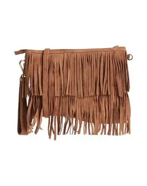 LAURA DI MAGGIO Handbag With Fringe And Top Handle - Camel