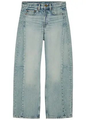 B Sides Slim Lasso Structured Barrel-leg Jeans