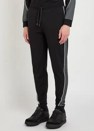 BOSS Logo Panelled Cotton-blend Track Pants