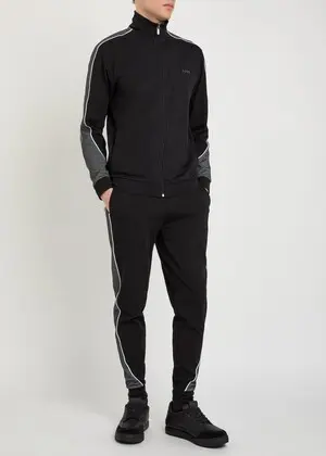BOSS Logo Panelled Cotton-blend Track Pants