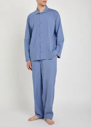 BOSS Chris Logo-embroidered Woven Pyjama Set