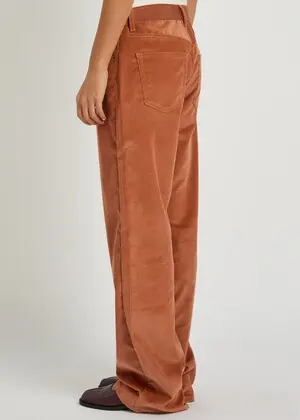 B Sides Straight-leg Corduroy Jeans - Brown