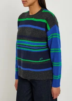DAMSON MADDER Striped Merino Wool Jumper