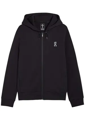 On Focus Tech Hooded Cotton-blend Sweatshirt