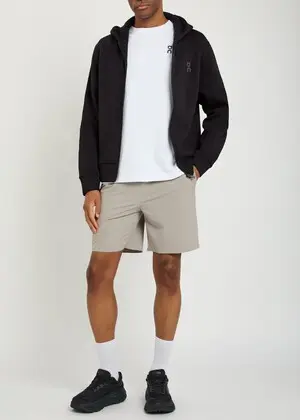 On Focus Tech Hooded Cotton-blend Sweatshirt