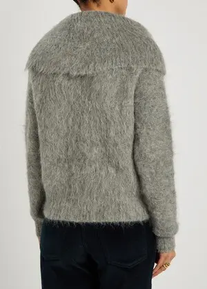 TOTEME Funnel-neck Alpaca-blend Jumper - Grey