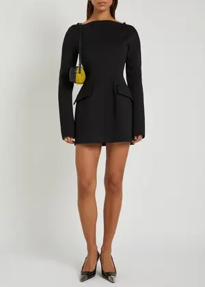 Sportmax Woven Mini Dress With Cold-shoulder Detail