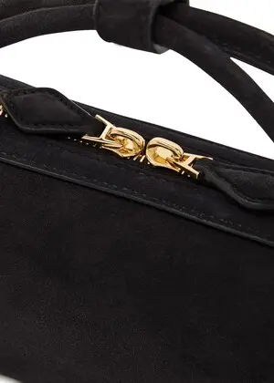 Alaïa Le Teckel Suede Clutch - Black