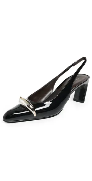 Tory Burch Pierced Slingbacks 65mm - Perfect Black / Silver