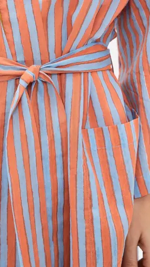 FOLKLOORE Striped Robe