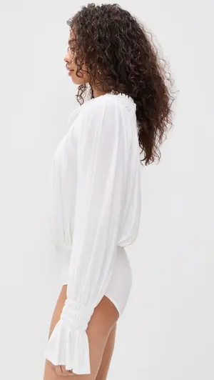 Norma Kamali Peasant Bodysuit
