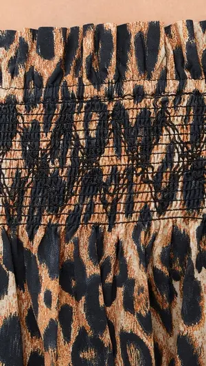 DAMSON MADDER Lilo Mini Dress Leopard Print - Brown