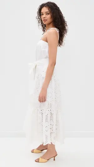 MAREA Camille Eyelet Embroidered Maxi Dress