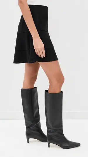 Theory Tier Seam Flare Skirt