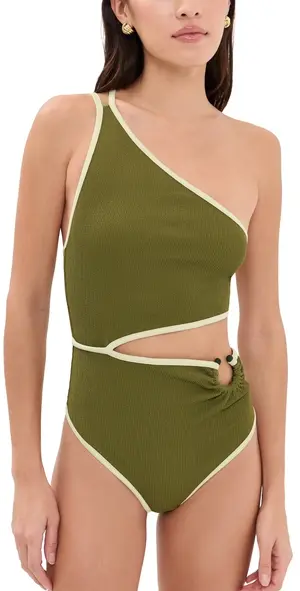 Johanna Ortiz Del Mar One-piece - Green/ecru