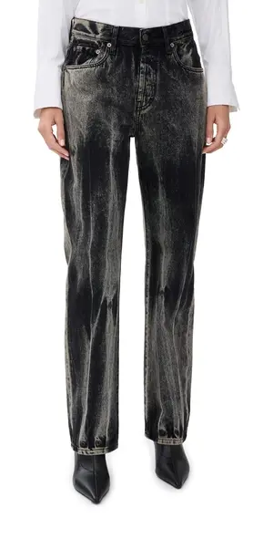 Women's Bleached Black Jeans