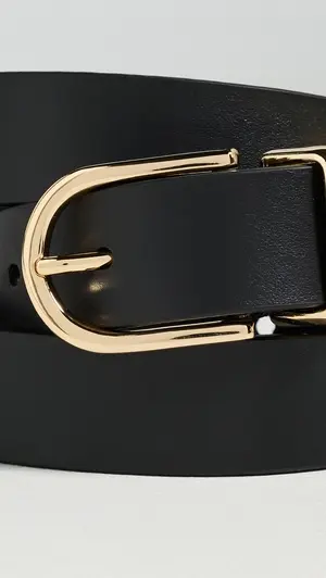 Vince Cora Cowhide Belt With Gold-tone Hardware